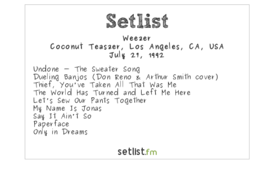 Weezer Turns Spotify Studios Blue in 4-Tune Mini Gig | setlist.fm