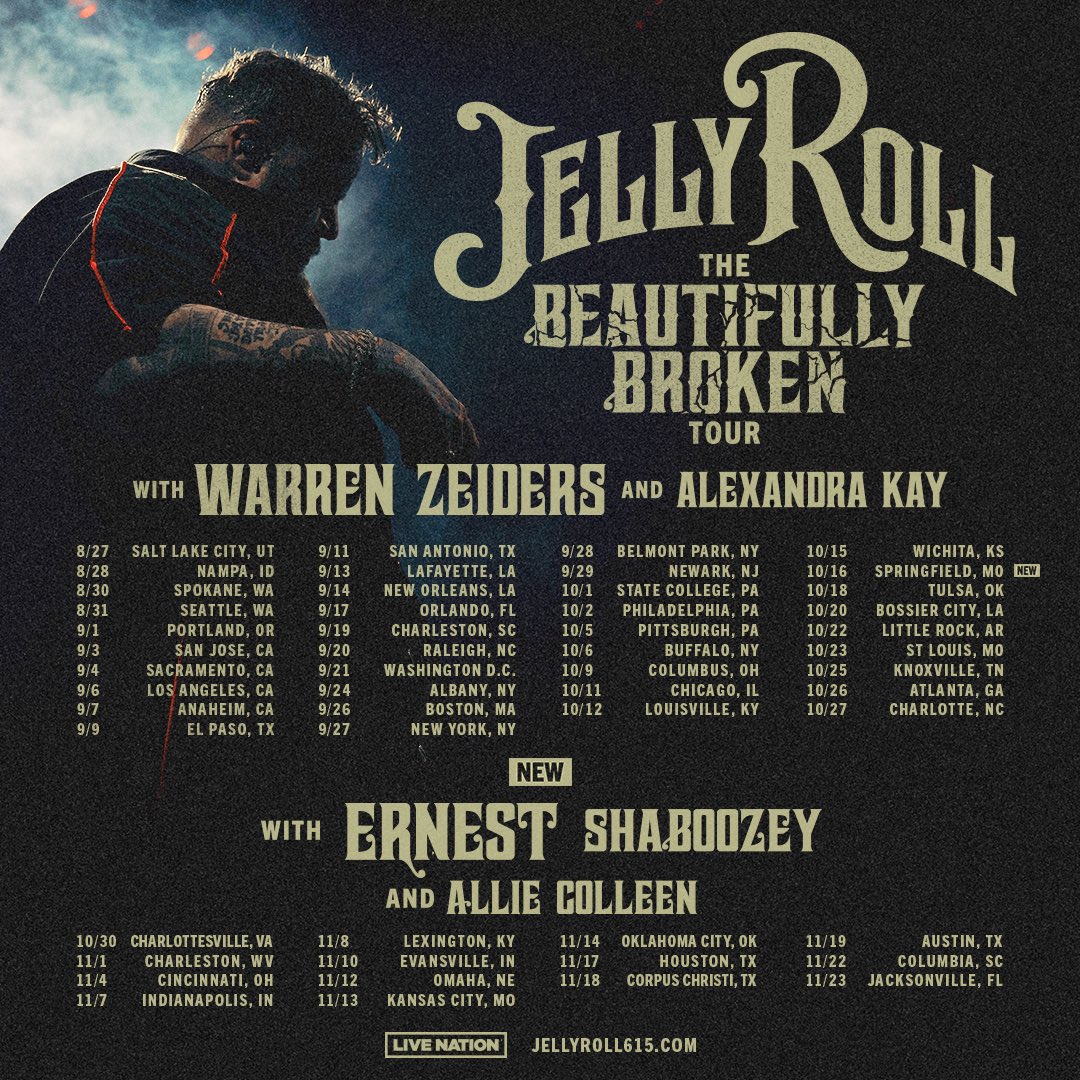Jelly Roll Live Debuts "Dead End Road" From Twisters | setlist.fm